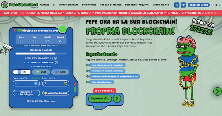 Le Meme Coin a Tema Pepe in Forte Crescita: Pepe Unchained Raccoglie 14 ...